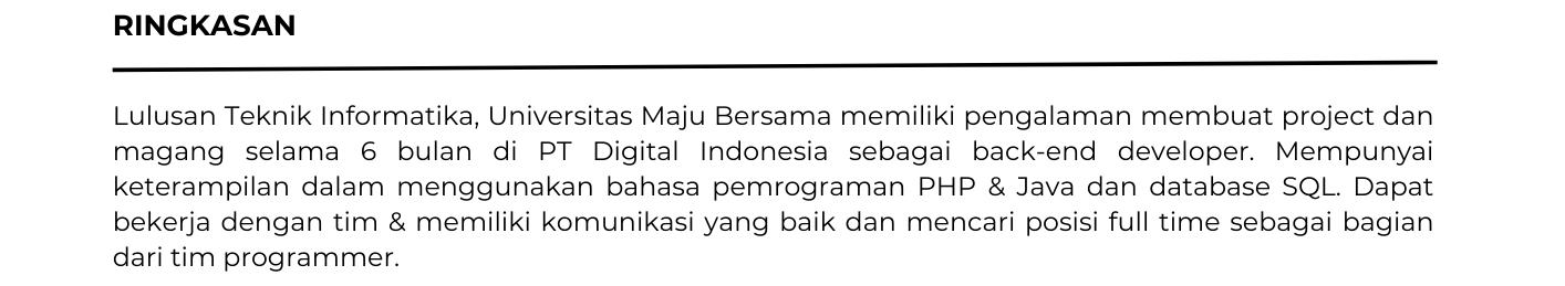 6 Cara Membuat CV yang Menarik di Mata HRD dan Contohnya
